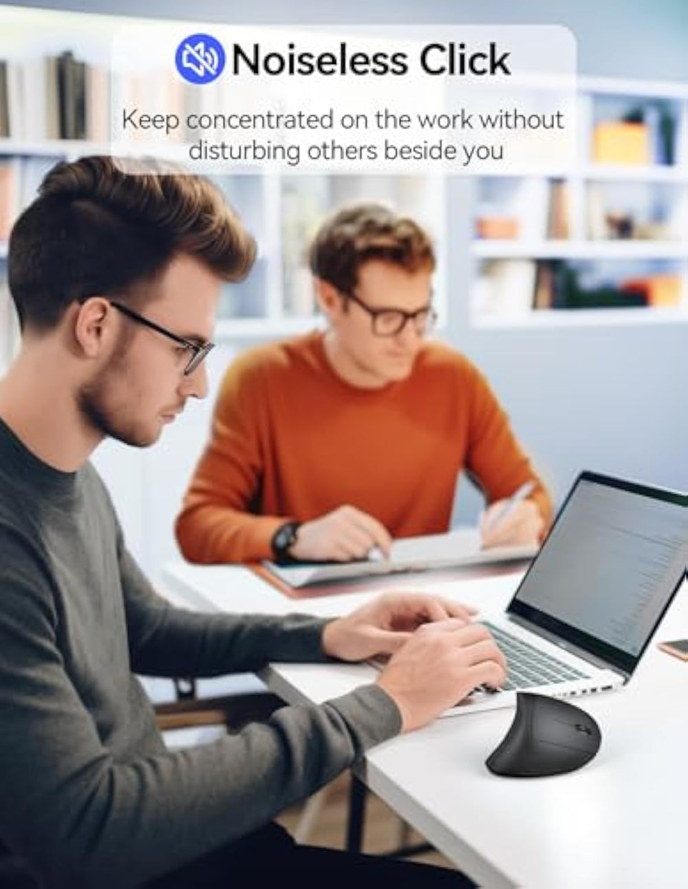 TECKNET Ergonomic Mouse, Wireless Vertical Mouse, 5 Adjustable DPI Lev