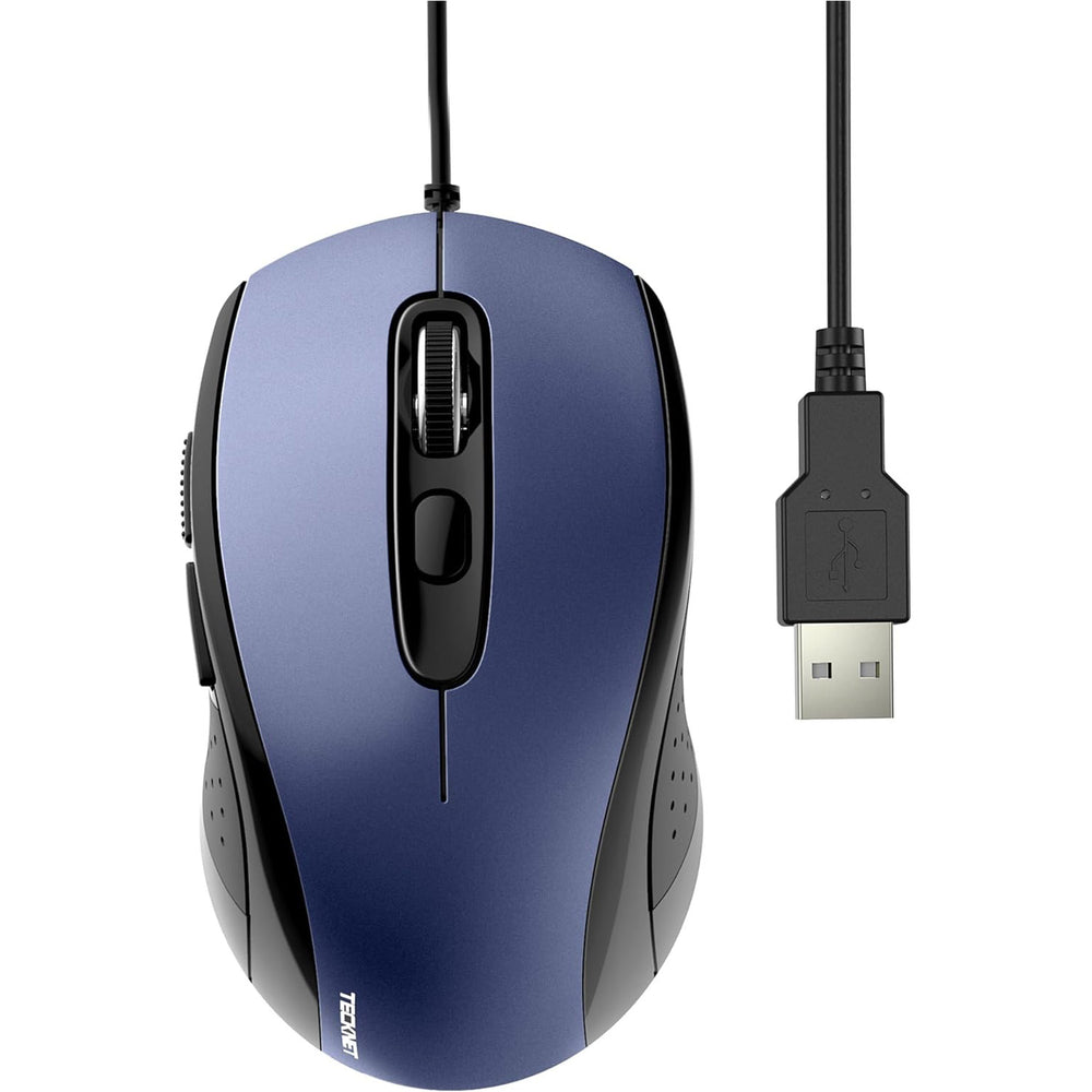 TECKNET Wired Mouse, USB Wired Computer Mouse with 3600DPI