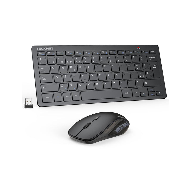 TECKNET Mini Wireless Keyboard and Mouse Combo 2.4GHz