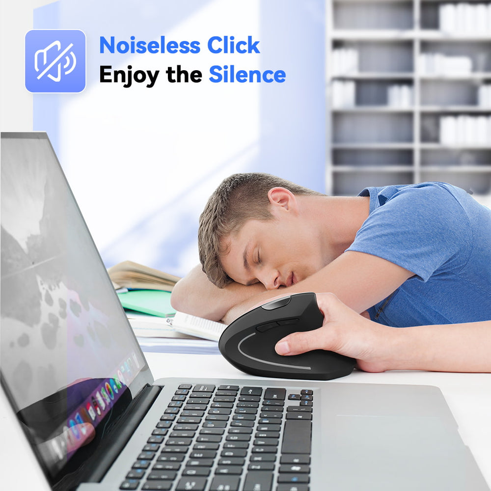 TECKNET Ergonomic Mouse, 2.4G Wireless Silent Mouse with 4800 DPI