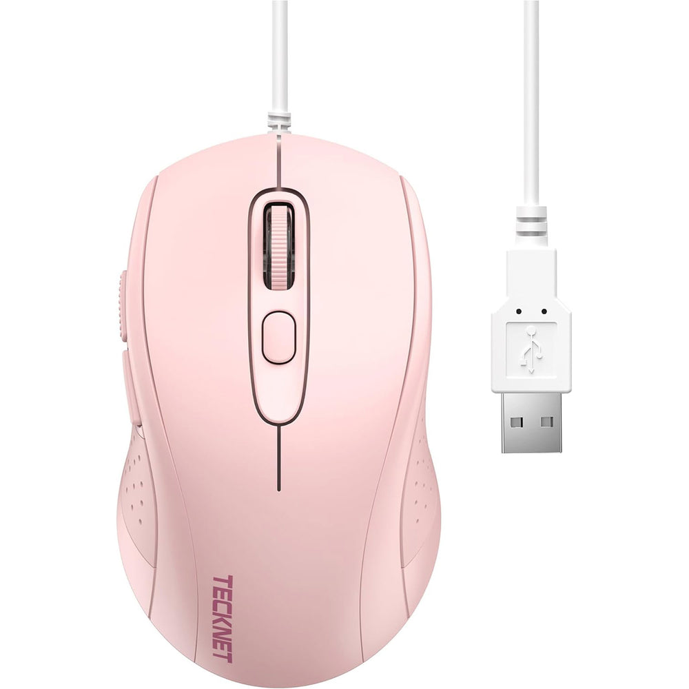 TECKNET Wired Mouse, USB Wired Computer Mouse with 3600DPI