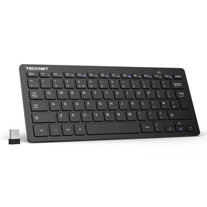TECKNET 2.4G Wireless Keyboard, Ultra Slim Compact Computer Keyboard