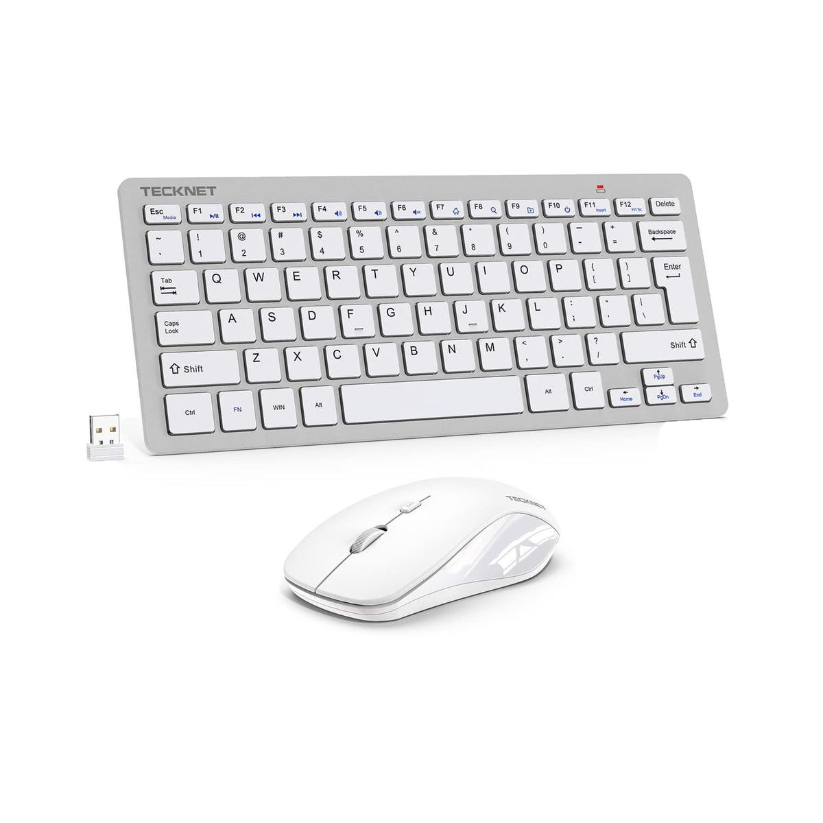 TECKNET Mini Wireless Keyboard and Mouse Combo 2.4GHz