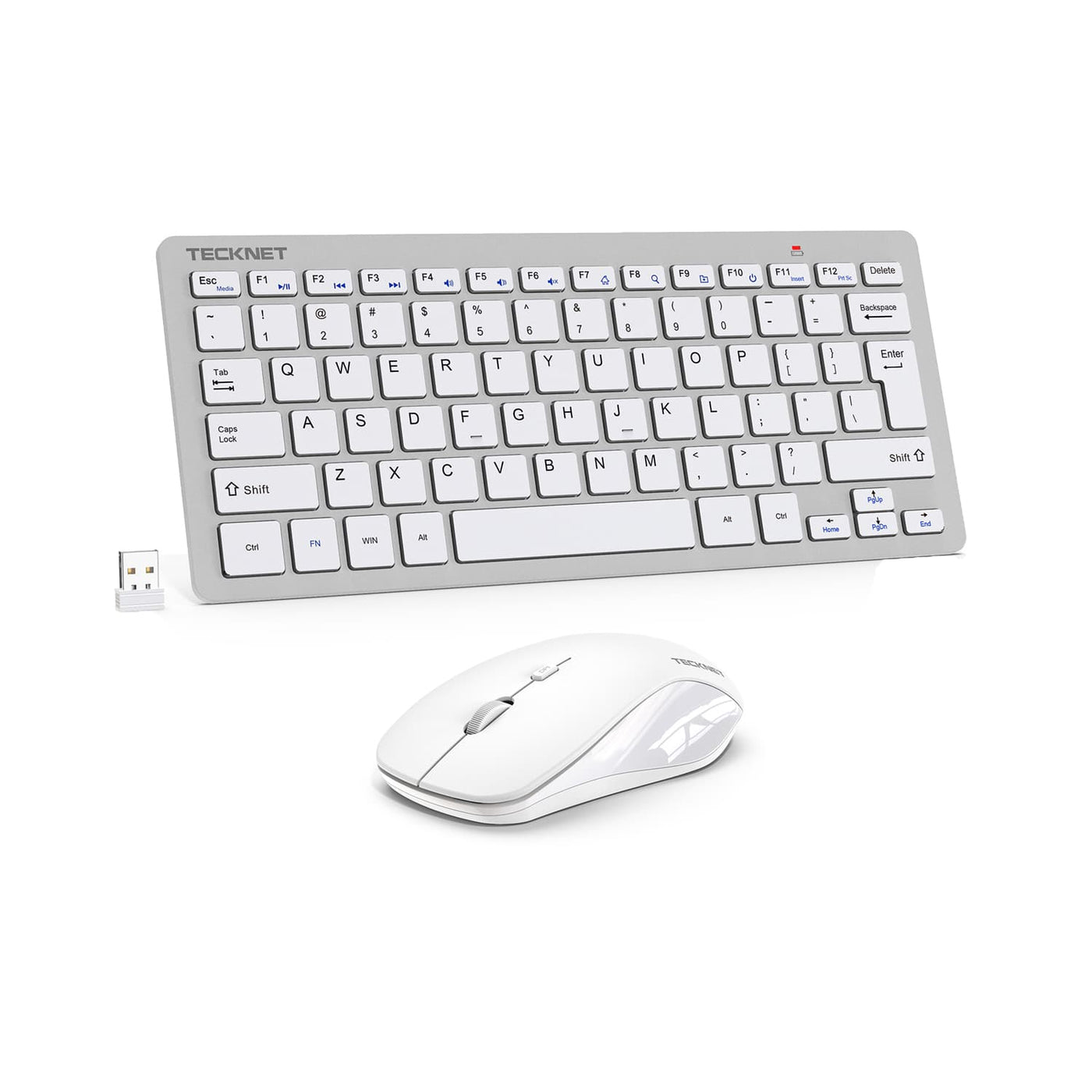 TECKNET Mini Wireless Keyboard and Mouse Combo 2.4GHz