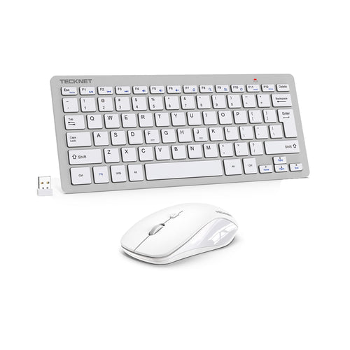 TECKNET Mini Wireless Keyboard and Mouse Combo 2.4GHz