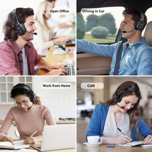 TECKNET Bluetooth Headset With Mic Noise Canceling