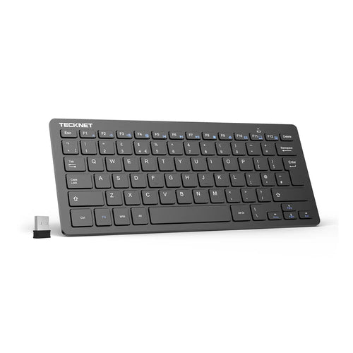 TECKNET 2.4G Wireless Keyboard, Ultra Slim Compact Computer Keyboard
