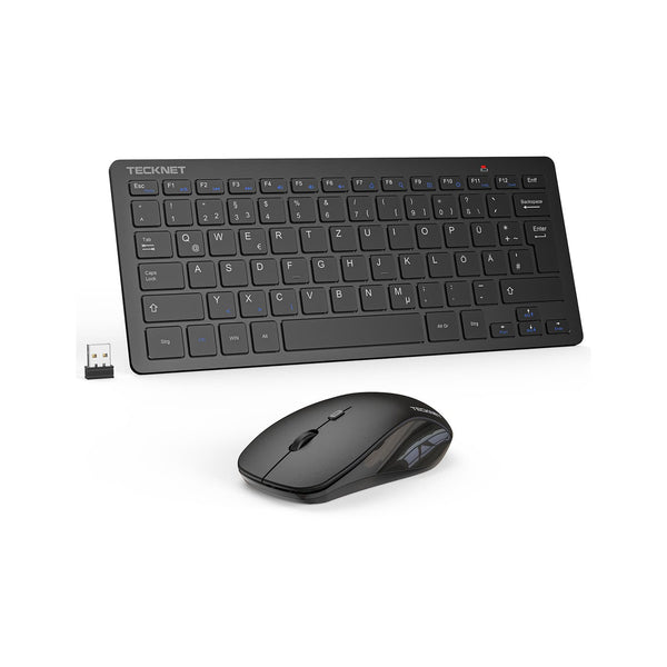 TECKNET Mini Wireless Keyboard and Mouse Combo 2.4GHz