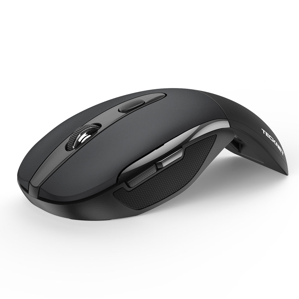 TECKNET Folding Wireless Mouse, 2.4G Portable Mouse with USB Receiver